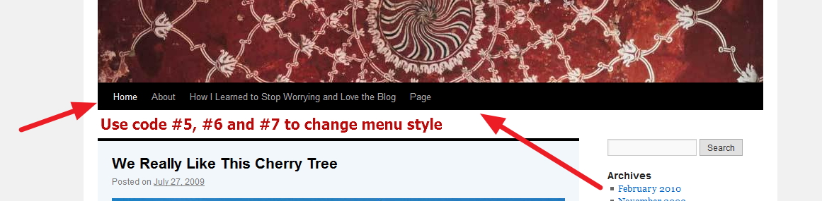 Twenty Ten Theme Documentation : Modification , Customization and Review using CSS – All About Basic