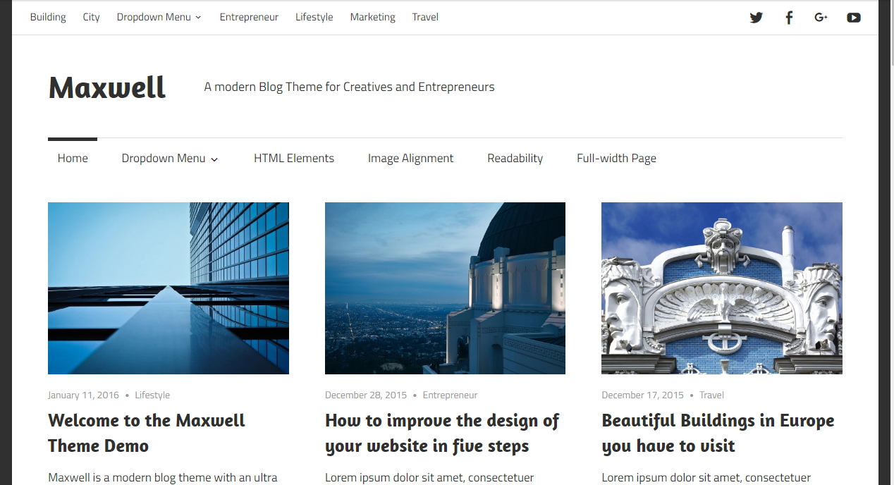 Maxwell By ThemeZee: Change styles of Header, Footer, Menus, contents, sidebar and more – All ...