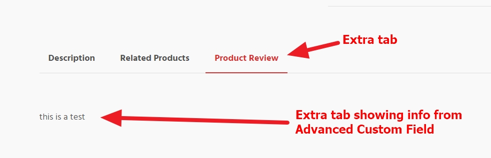 Add additional tab in woocommerce single product page and show Advanced ...